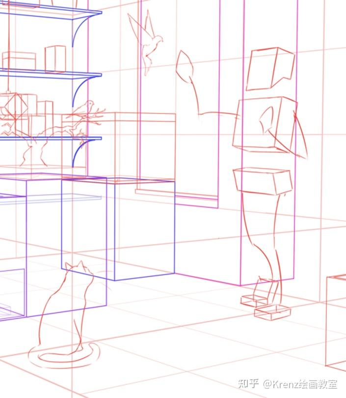 Krenz绘画教室【优秀作业心得】基础透视与结构-0108 - 知乎
