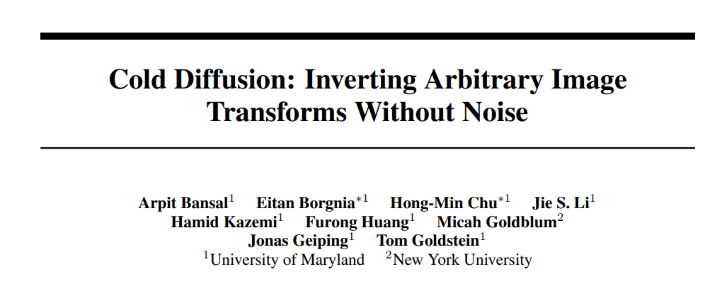扩散模型家族再添一员，最新 Cold Diffusion 不再依赖高斯噪声 - 知乎