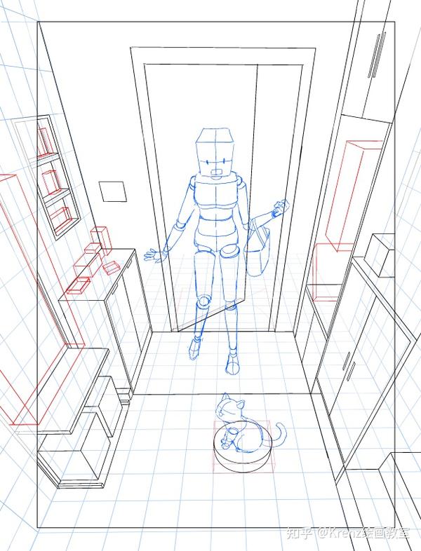 Krenz绘画教室【优秀作业心得】基础透视与结构-0122 - 知乎