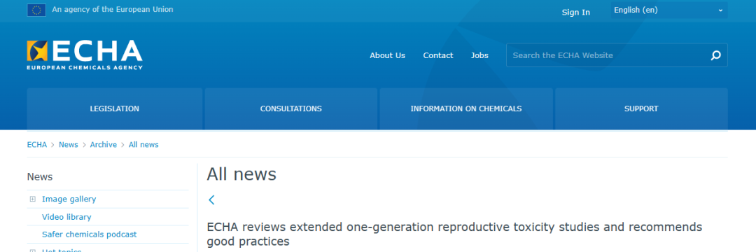 ECHA审查扩展一代生殖毒性试验研究为欧盟REACH注册企业提供建议 - 知乎