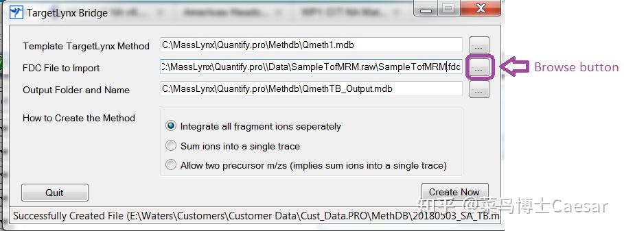 【质谱】无法在 TargetLynx 中处理 Tof MRM 数据 Can not process TOF MRM data in ...