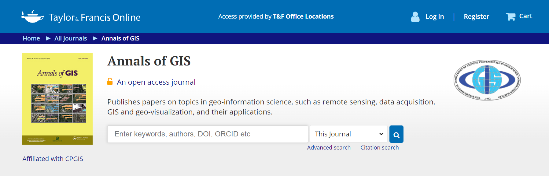 SCI期刊合集 | GIS & 遥感领域研究必读！ - 知乎