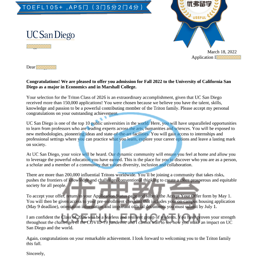 喜报｜UCLA、UCSD、UCI录取来啦！！！ - 知乎