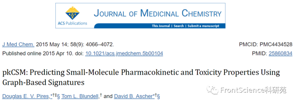 pkCSM:预测小分子药代动力学和毒性 - 知乎