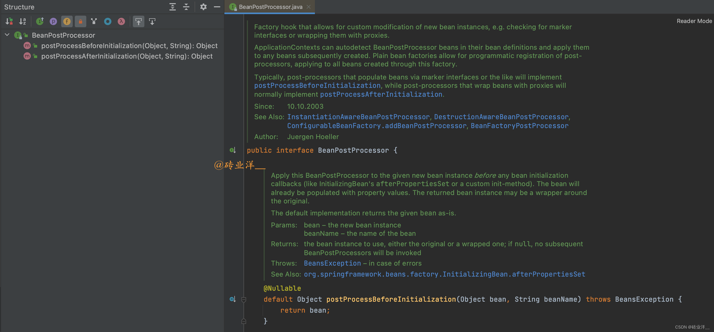 Bean生命周期的扩展点：Bean Post Processor - 知乎