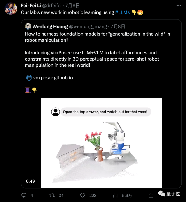 李飞飞「具身智能」新成果！机器人接入大模型直接听懂人话 - 知乎