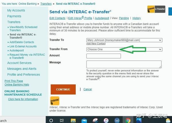 第13天 加拿大银行的INTERAC电子转账 - 知乎