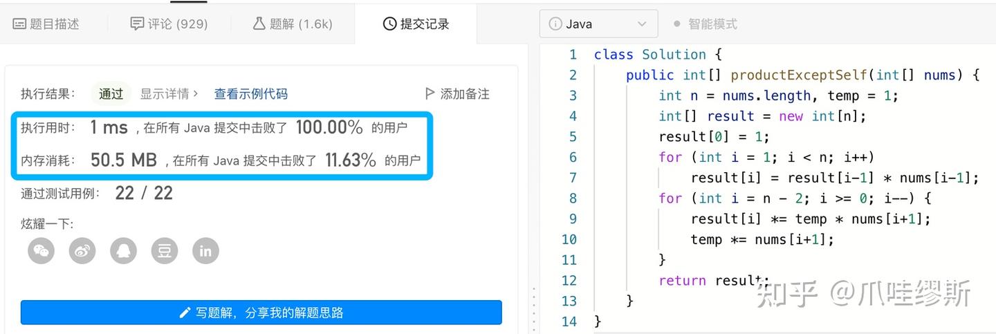 图解LeetCode——238. 除自身以外数组的乘积 - 知乎