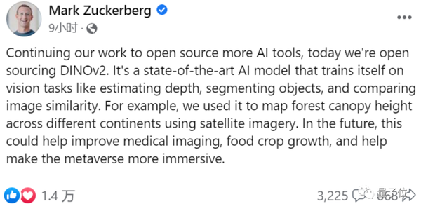 小扎亲自官宣Meta视觉大模型！自监督学习无需微调，多任务效果超OpenCLIP丨开源 - 知乎