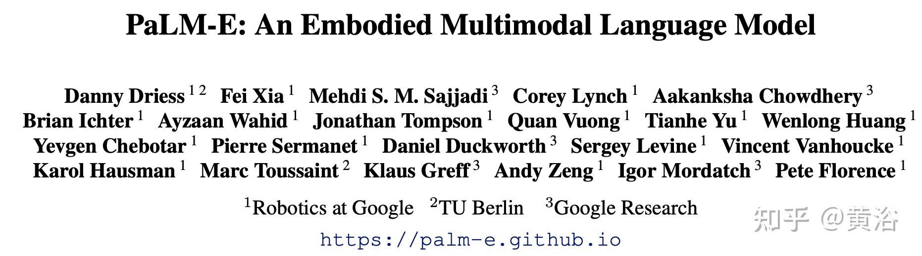 谷歌的多模态语言大模型：PaLM-E - 知乎