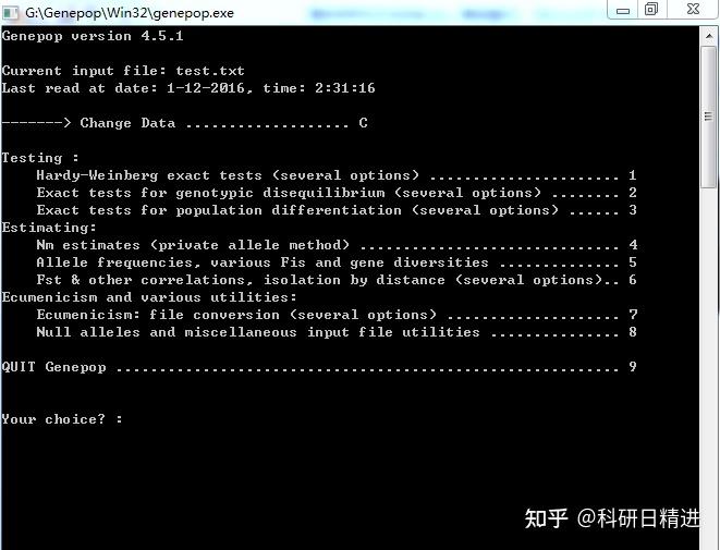 GENEPOP：一个非常实用的群体遗传学分析软件 - 知乎