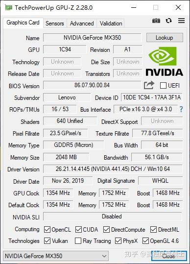【首发】MX350显卡性能点评 - 知乎