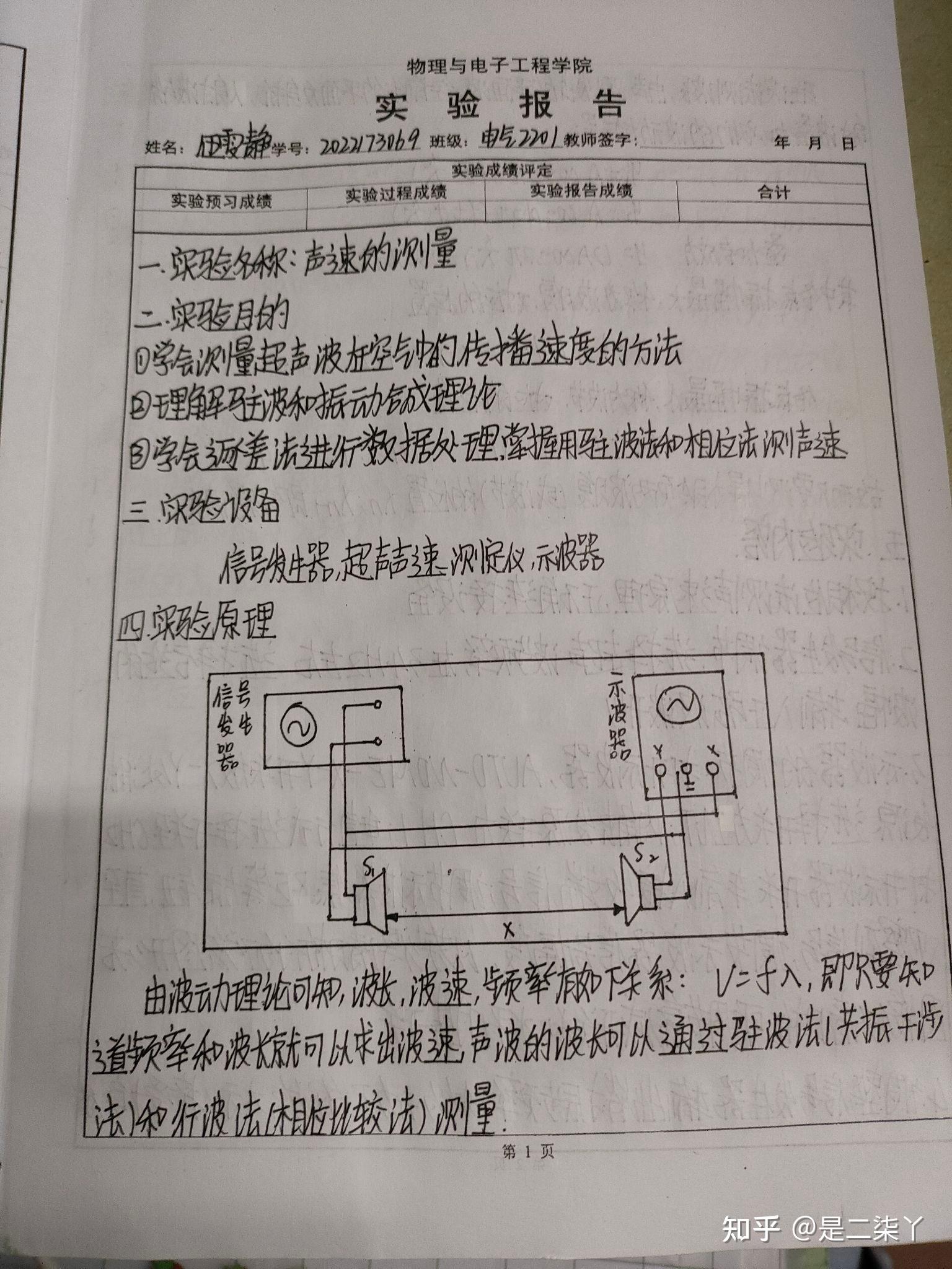 大学物理实验之声速的测量 知乎