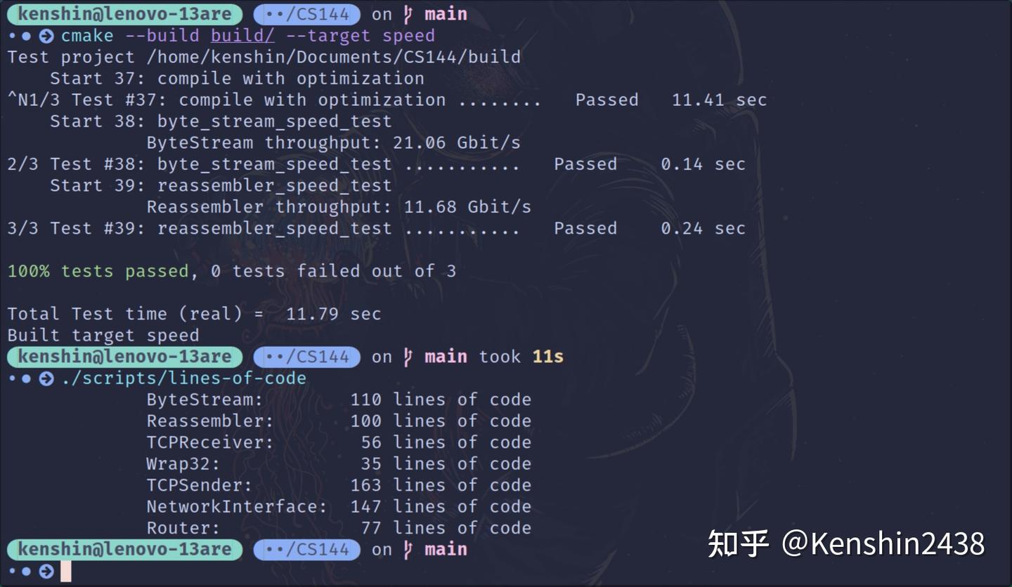 CS144 | Winter 2024, Lab 0~7 记录（已开源） - 知乎