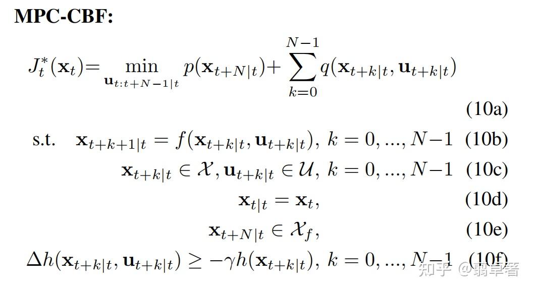 基于控制障碍函数的模型预测控制（MPC-CBF） - 知乎