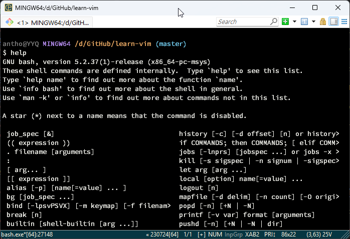 VIM学习笔记 使用Git Bash Shell环境 - 知乎