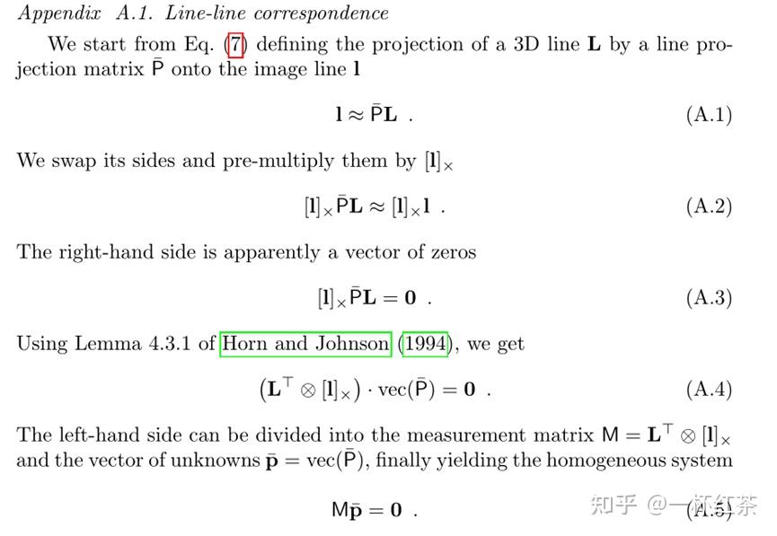 Absolute Pose Estimation From Line Correspondences Using Direct Linear Transformation 论文阅读笔记 知乎