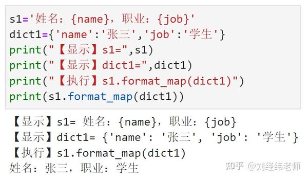 使用字典映射关系格式化输出字符串format Map 方法 知乎