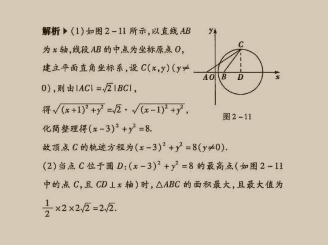 在 ABC中,|AB|=2,|AC|=√2|BC|,则三角形面积的最大值是 - 知乎