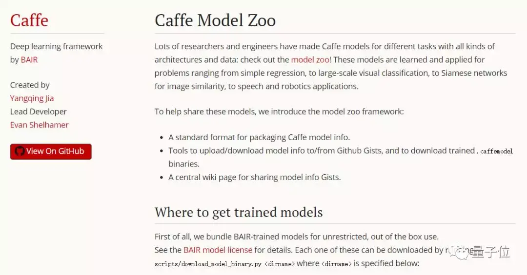 GitHub深度学习模型大大大集合的Model Zoo，支持按框架、按类别筛选 - 知乎