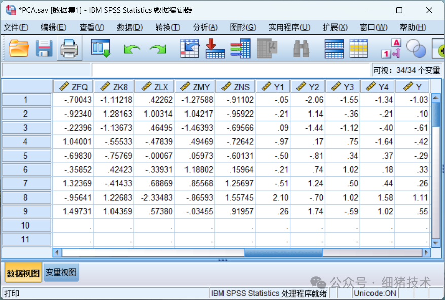 应用IBM SPSS Statistics程序执行主成分分析(PCA) - 知乎