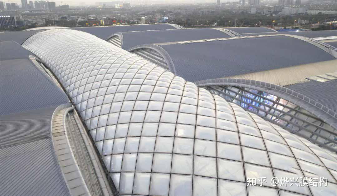 ETFE膜结构气枕丨广州南站软乎乎的屋面 - 知乎