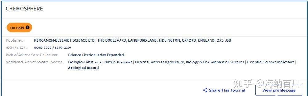 慎投！中科院2区TOP期刊被标记为“On Hold”！ - 知乎
