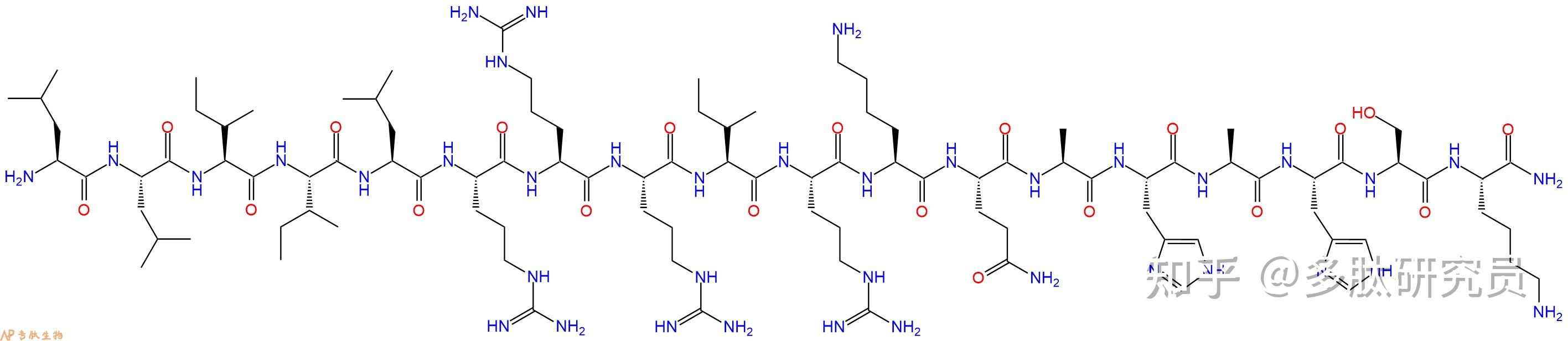 LLIILRRRIRKQAHAHSK-NH2细胞穿膜肽pVEC - 知乎