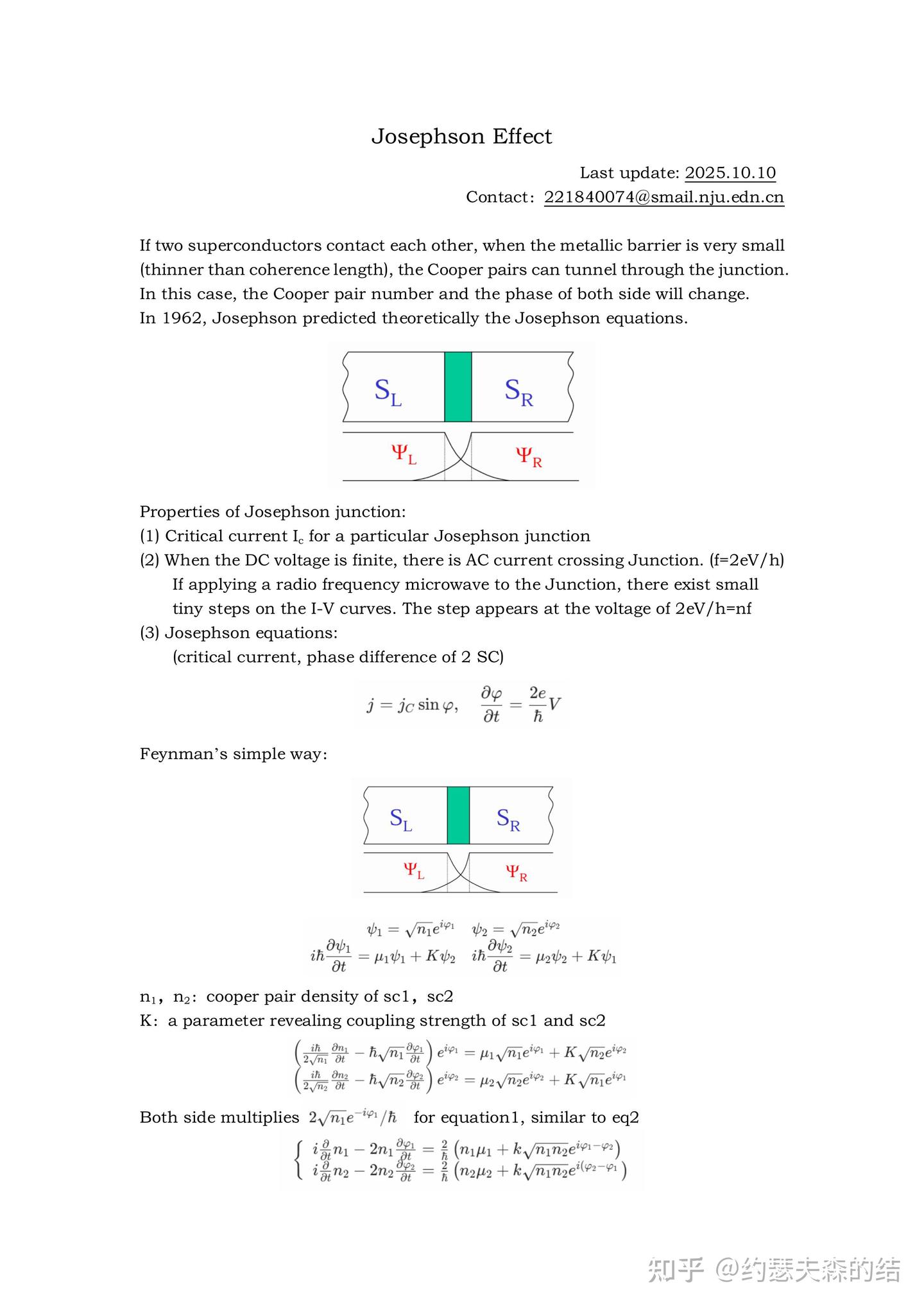 Josephson effect & SQUID (蹭一下2025诺奖) - 知乎