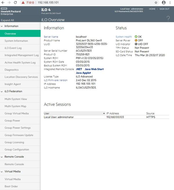 HPE服务器配置通过业务网卡登录iLO管理页面 - 知乎