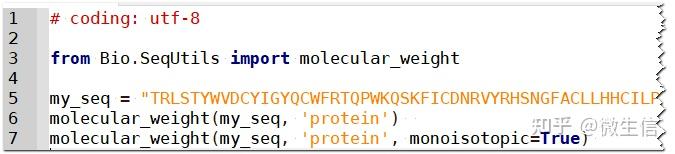 根据蛋白质序列，计算其分子量（molecular weight），在线工具，原理和python代码 - 知乎