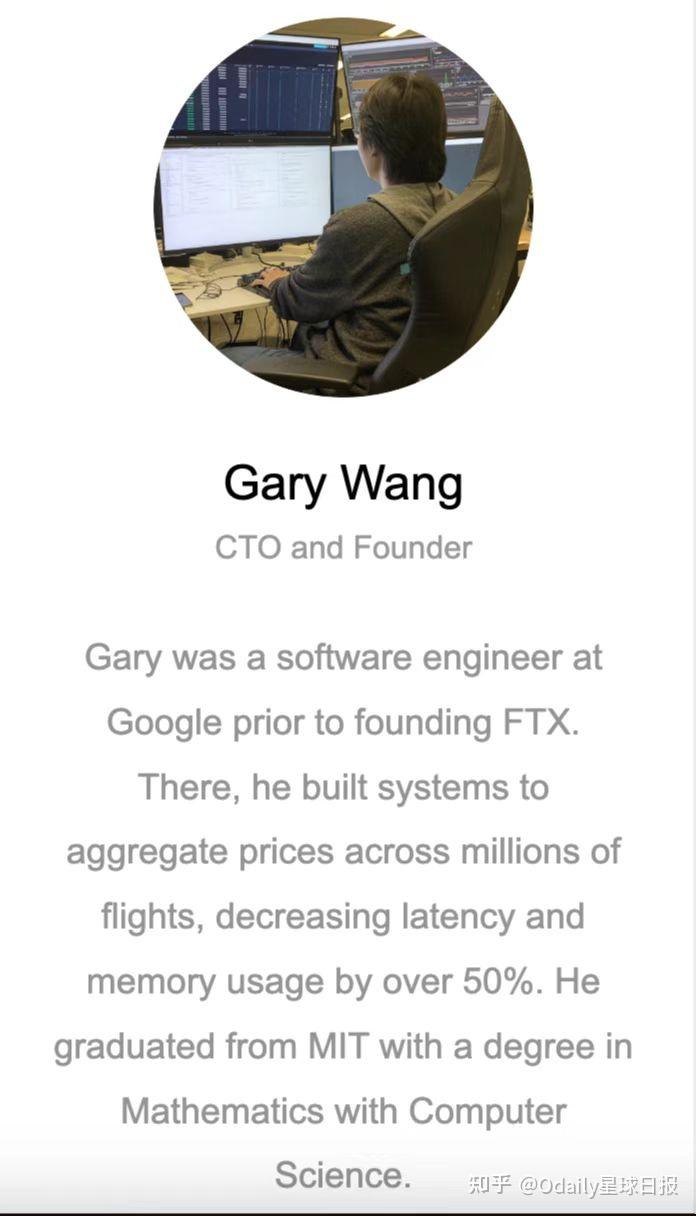 Odaily星球日报 | FTX被盗迷踪：神秘的CTO Gary Wang是谁？ - 知乎