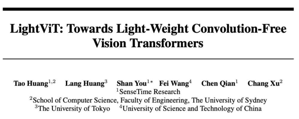 【ARXIV2207】LightViT: Towards Light-Weight Convolution-Free Vision ...