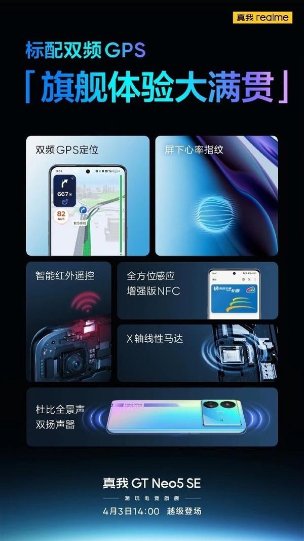 功能强大！realme GT Neo5 SE手机预热：双频 GPS、屏下指纹、红外遥控 - 知乎