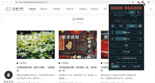 《Dark Reader》为任意网站启用夜间模式 - 知乎