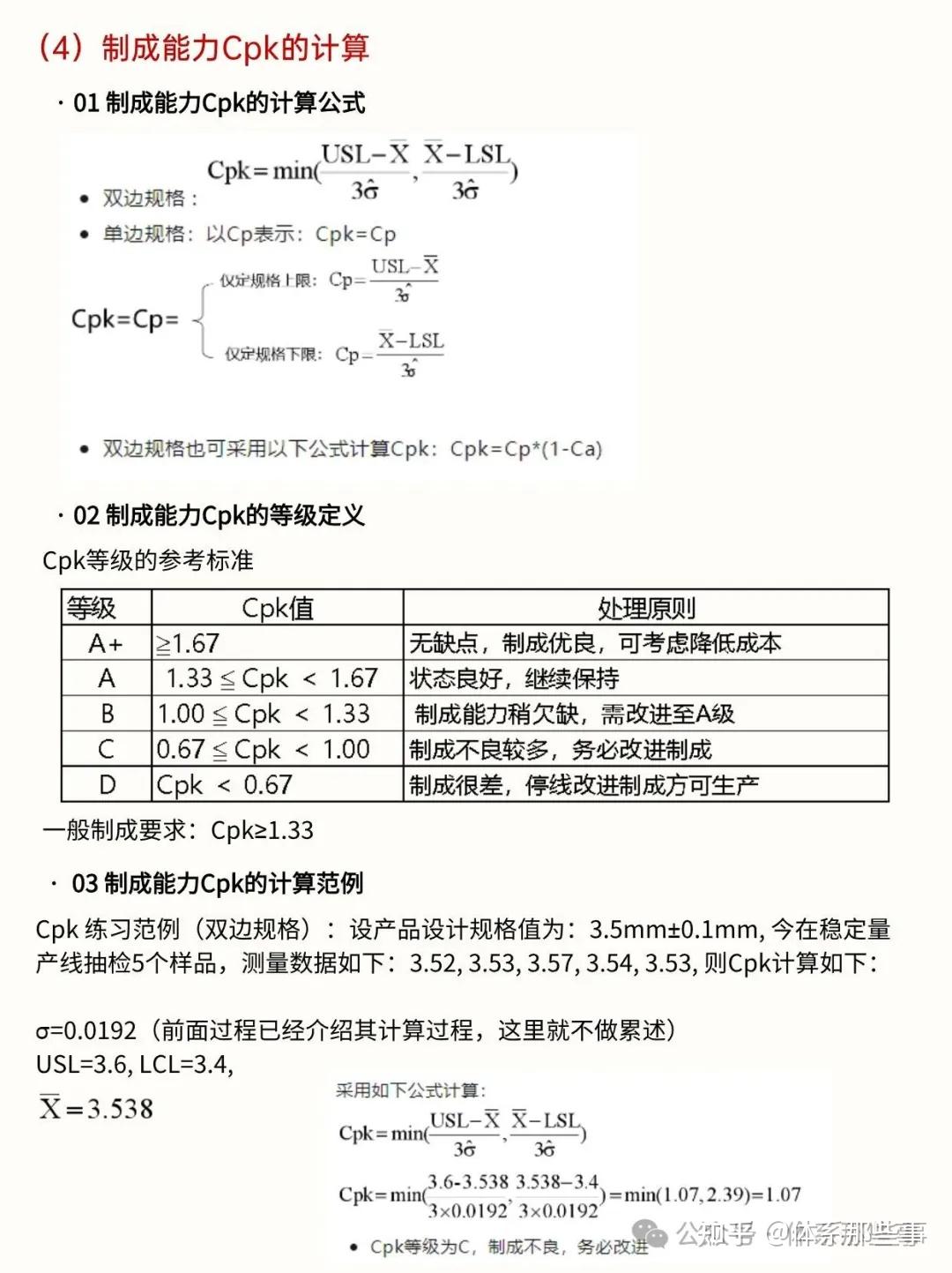 CPK为什么要大于1.33？一文详解CPK计算 - 知乎
