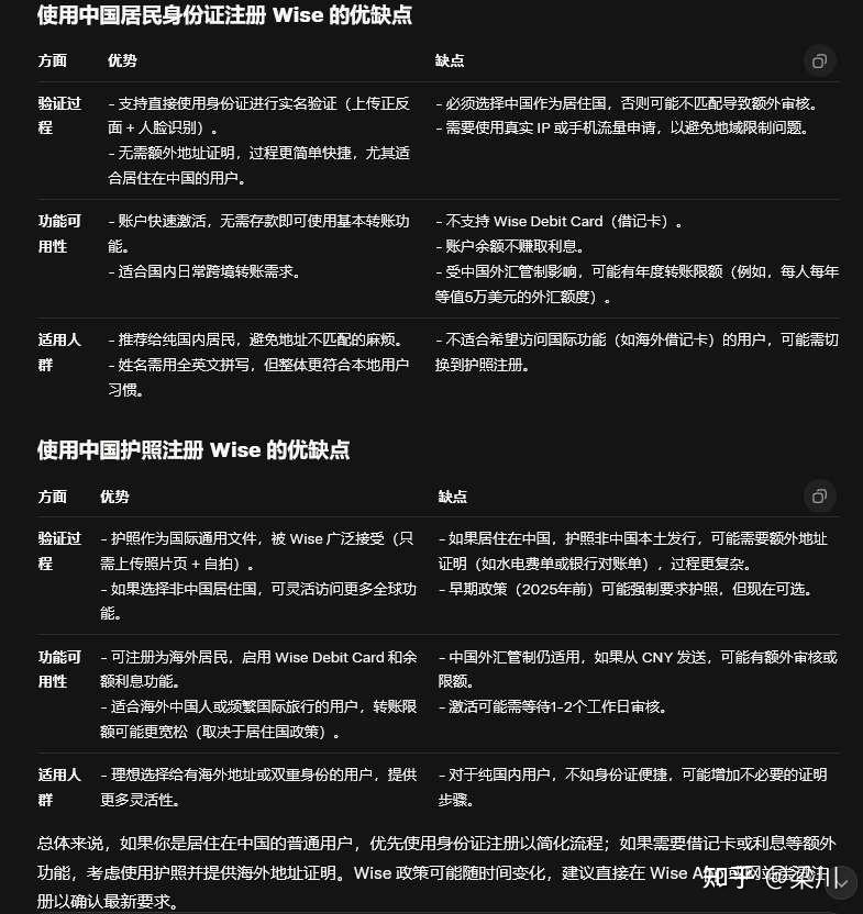 Wise 银行卡注册使用注意事项 - 知乎