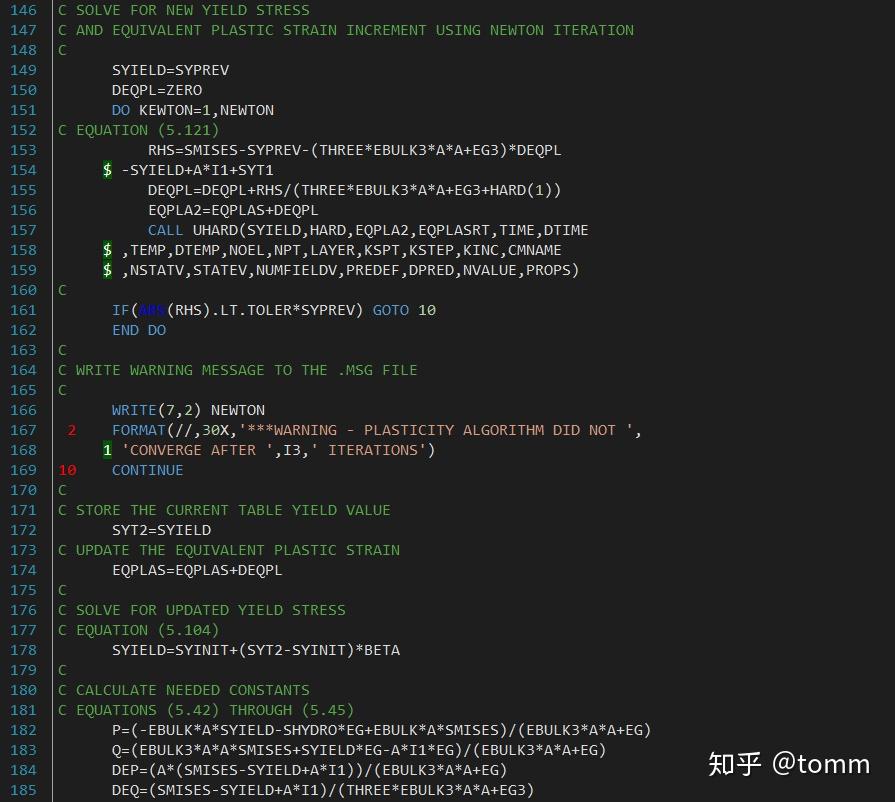 ABAQUS 子程序UMAT进阶-基于Von Mises的Drucker Prager 模型 - 知乎