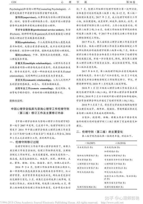 心理咨询伦理守则 知乎