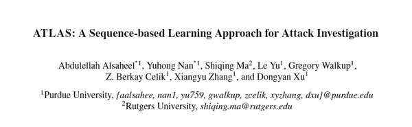 USENIX 2021 | ATLAS: A Sequence-based Learning Approach for Attack Investigation - 知乎