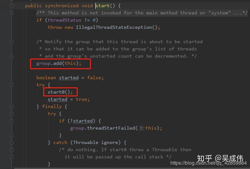 为什么start方法会调用run方法?(为什么不能直接run来实现创建线程？） - 知乎