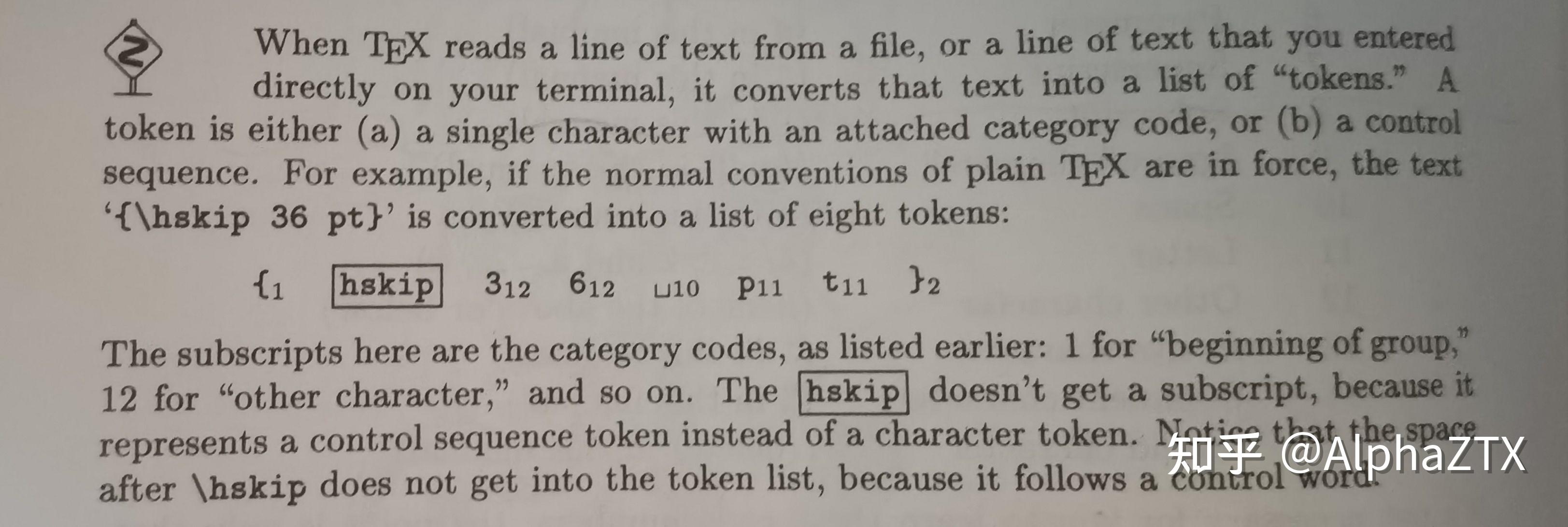 TeX/LaTeX 中的 token - 知乎