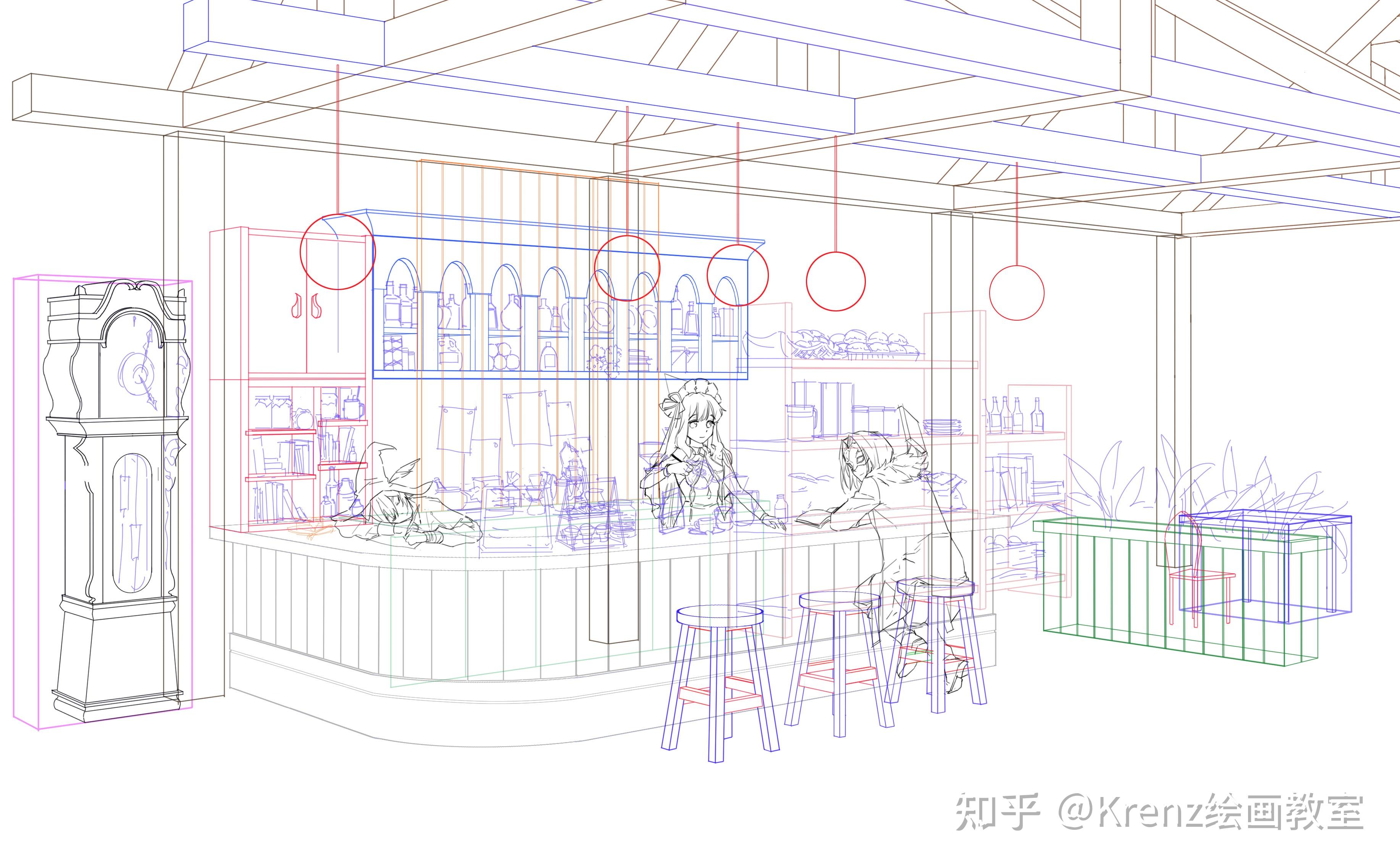 Krenz绘画教室【优秀作业心得】基础透视与结构-0121 - 知乎