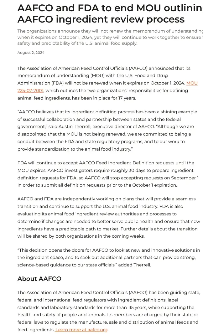FDA与AAFCO协议终止，对宠物行业影响几何？