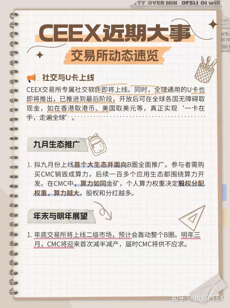CMC是CEEX官方推出的经纪人激励计划，亦是作为第一个交 易所推出的极致通缩的MeMe平台币。 - 知乎