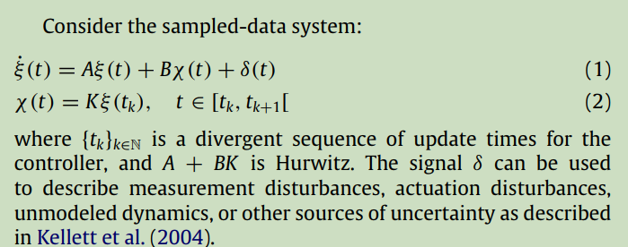 An ISS self-triggered implementation of linear controllers - 知乎