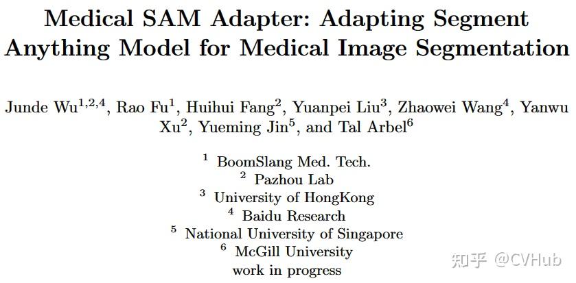 视觉大模型系列 | MSA：一种简单强大的医学 SAM 适配器，轻松强化 SAM 到指定领域 - 知乎
