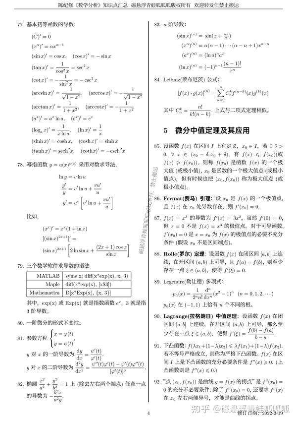 复旦大学《数学分析》上册知识点详细总结 知乎