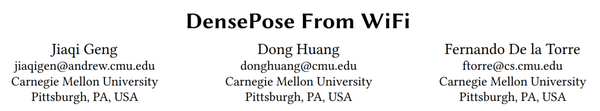全身追踪、不怕遮挡，CMU两位华人做了个基于WiFi信号的DensePose - 知乎