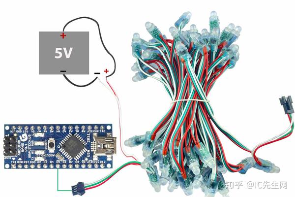 WS8211 RGB LED灯带与Arduino连接分步教程 - 知乎